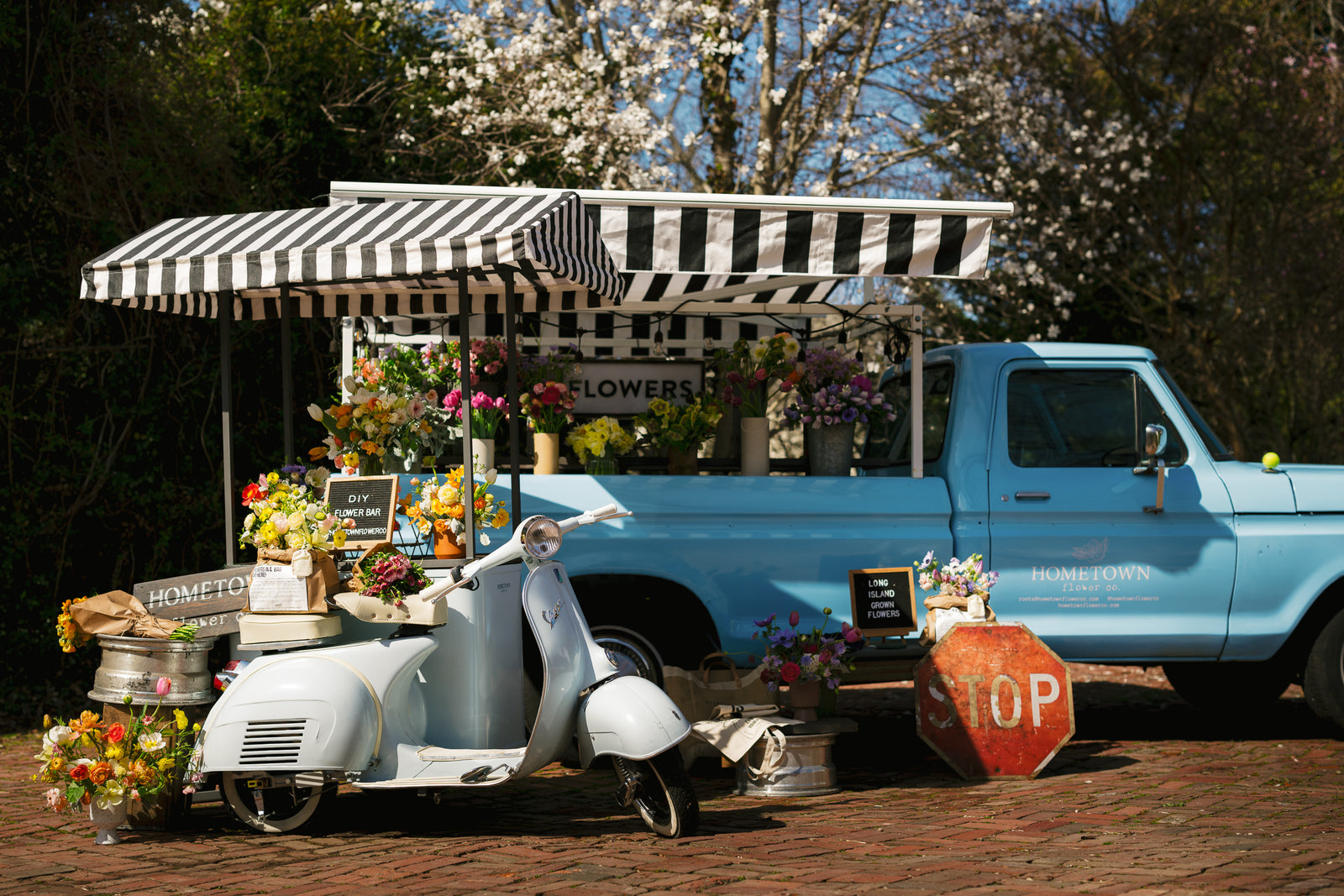 Flower Truck & vespa cart rentals